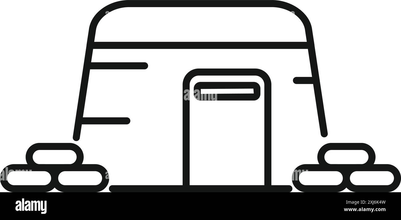 Military bunker protecting from attack, providing secure shelter during ...