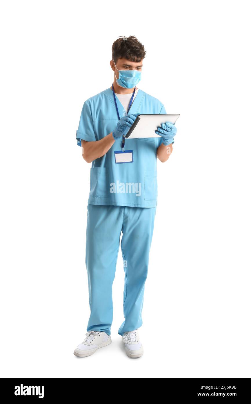 Student nurse computer studying uniform hi-res stock photography and ...