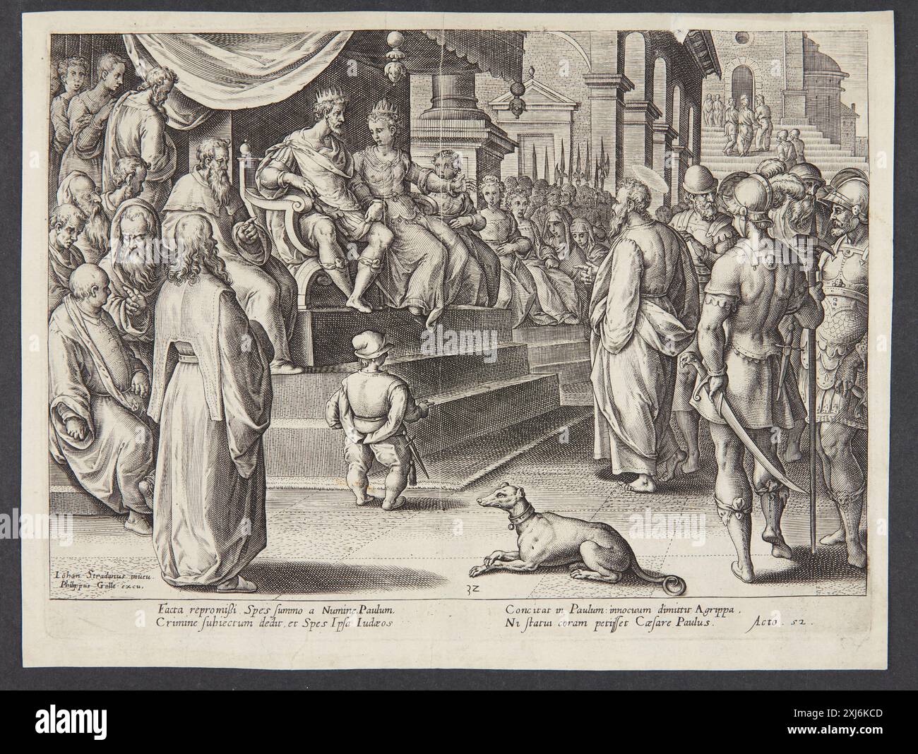 St. Paulus before Festus and Agrippa Collaert, Adriaen 1558 - 1618 ...