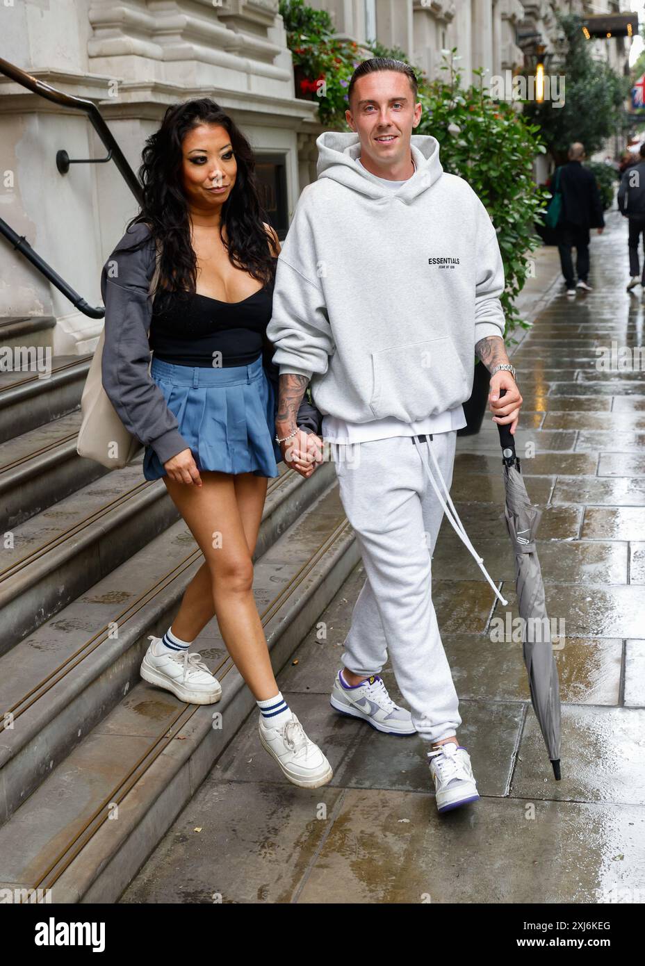 London, UK. 16th July, 2024. Chrissie Wunna and Cameron Coxe are seen in Central London. Credit ...