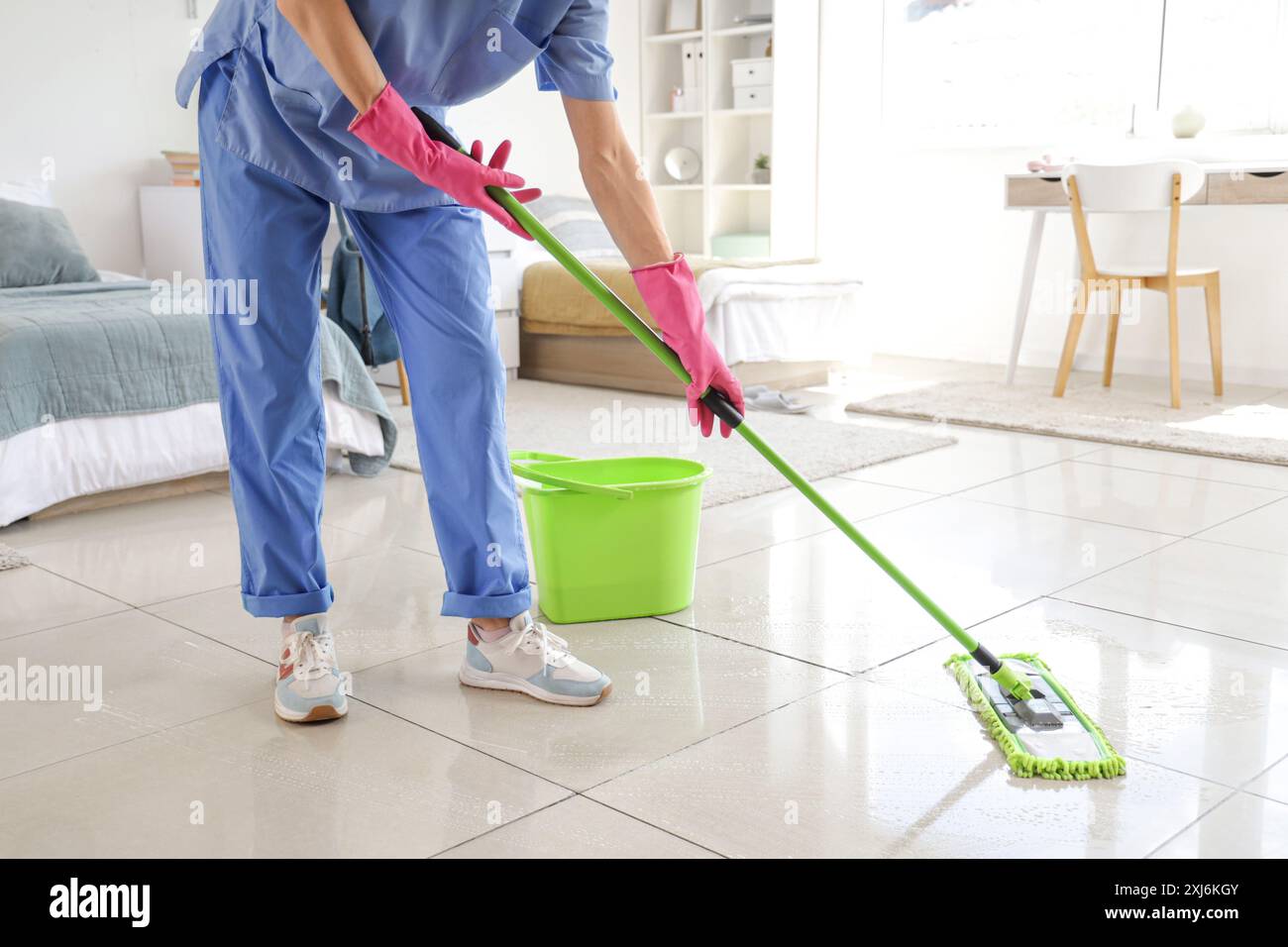 Janitor mopping closeup hi-res stock photography and images - Alamy