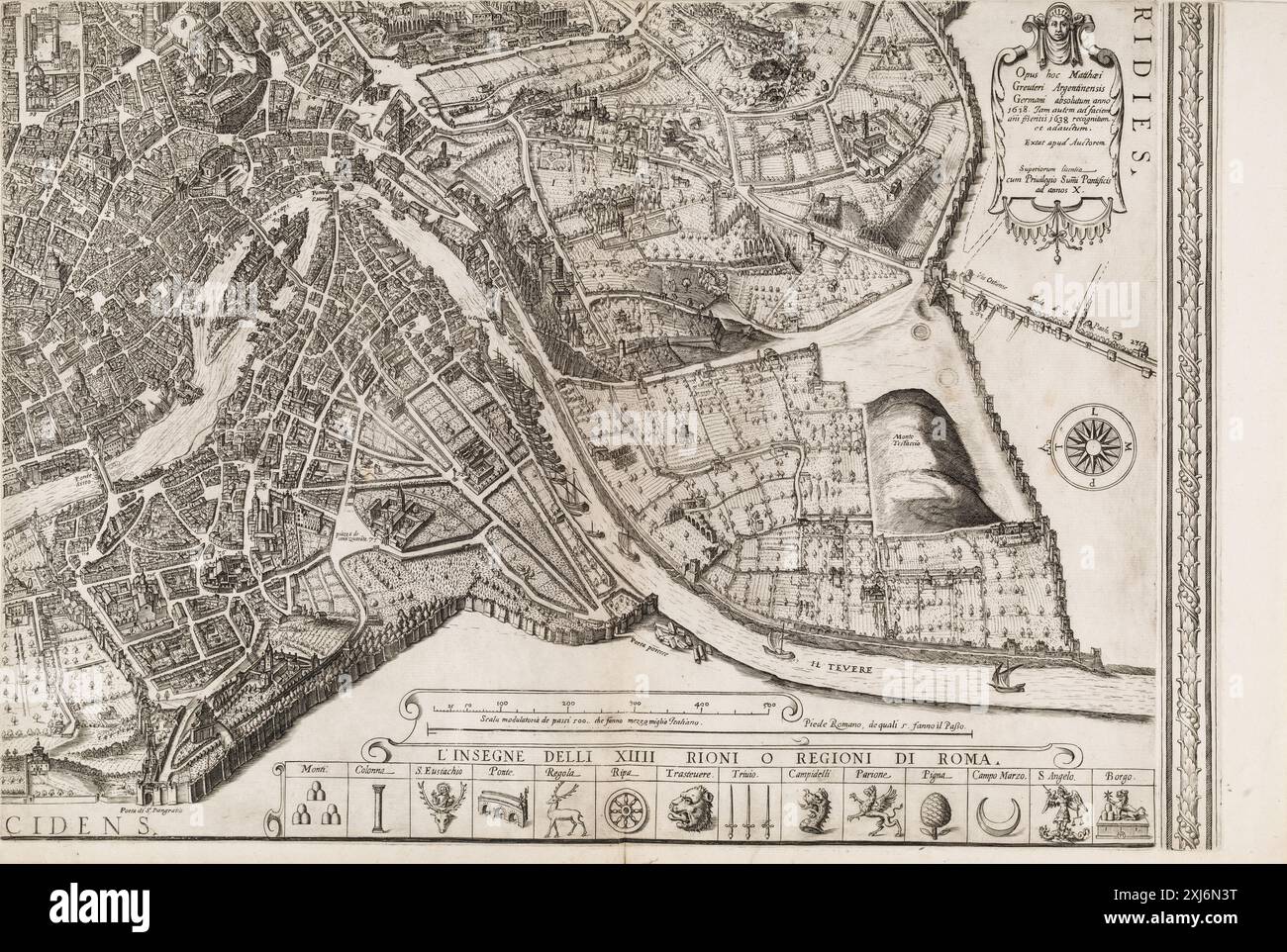 Matthäus greuter map of rome hi-res stock photography and images - Alamy