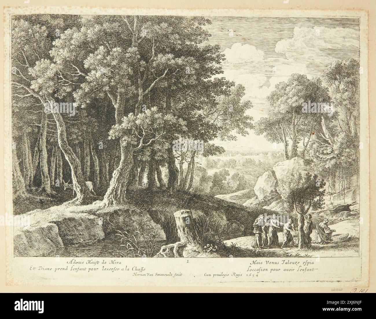 Adonis' birth Swanevelt, Herman van 1601 - 1655 Etching, Print The ...