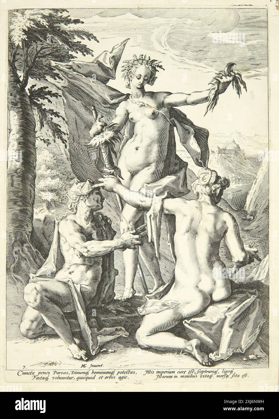 Copper engraving by Jacob Matham and Hendrick Goltzius depicts the ...