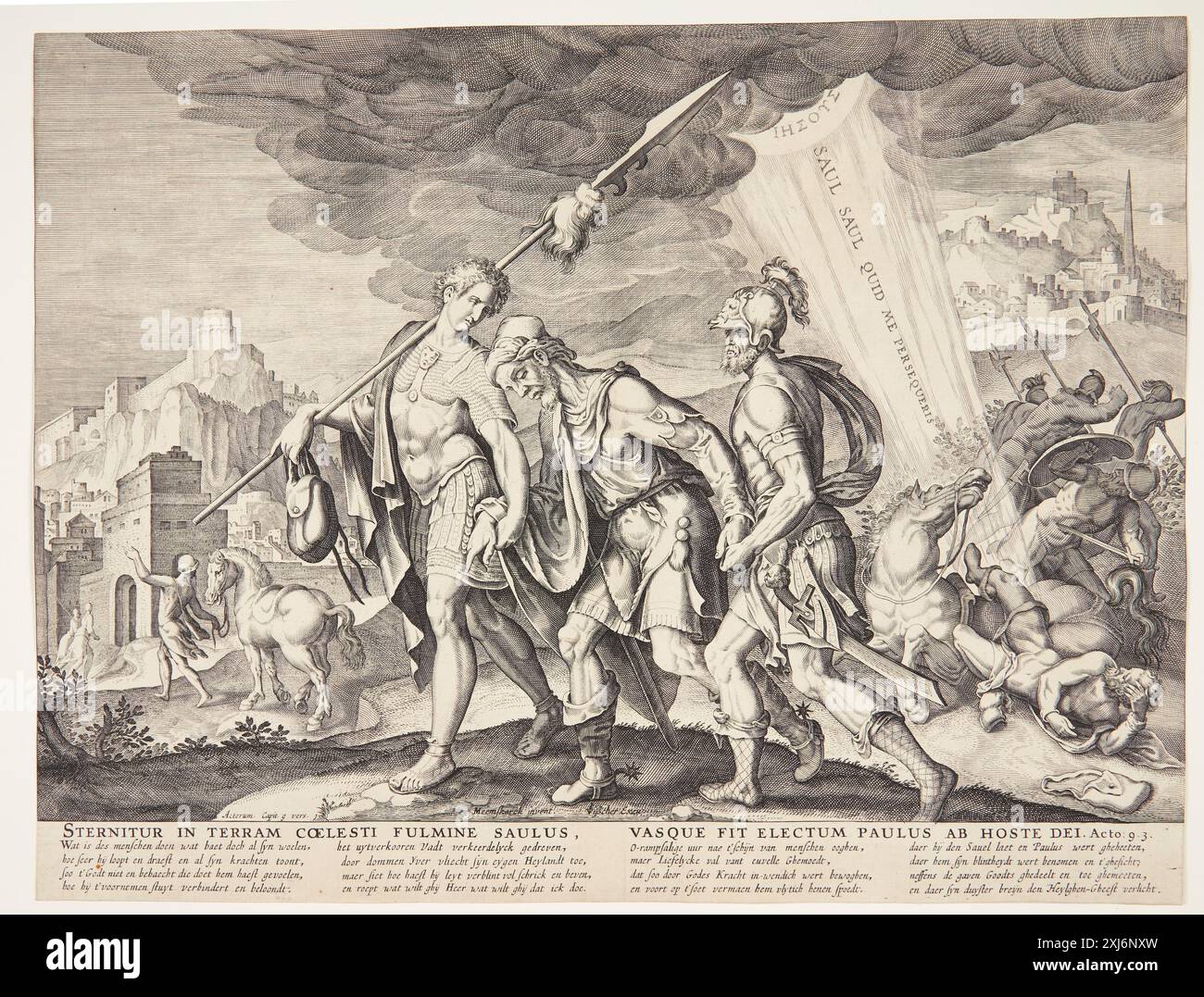 The blind Saul led to Damascus Heemskerck, Maarten van 1498 - 1574, Galle, Philips 1537 - 1612 ...