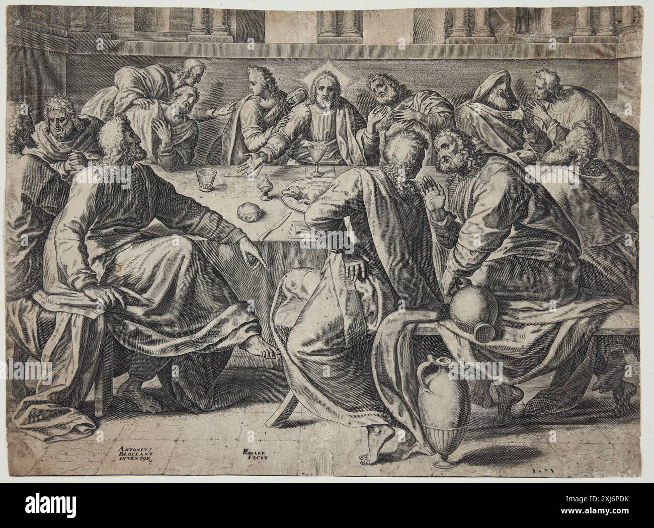 The Last Supper Galle, Philips 1537 - 1612, Heemskerck, Maarten van ...