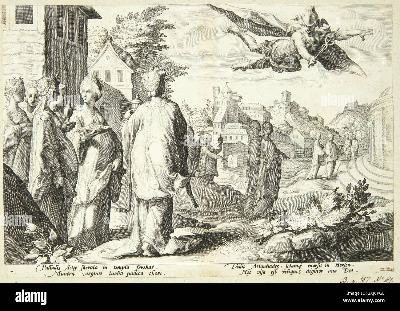 Depicts the god Mercury falling in love with Herse, a scene from Roman ...