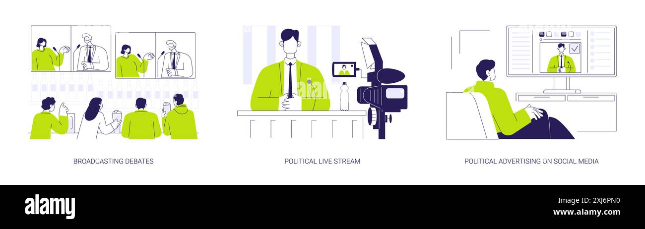 Political campaign abstract concept vector illustrations Stock Vector ...