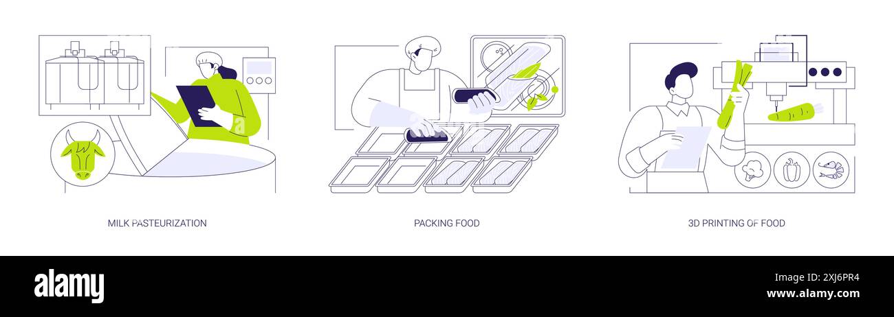 Food engineering abstract concept vector illustrations Stock Vector ...