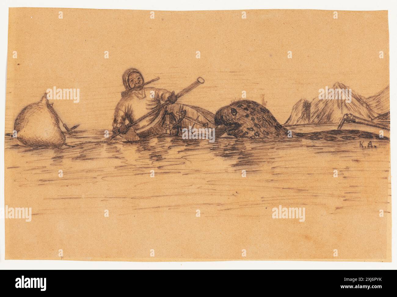 Traditional inuit painting hi-res stock photography and images - Alamy