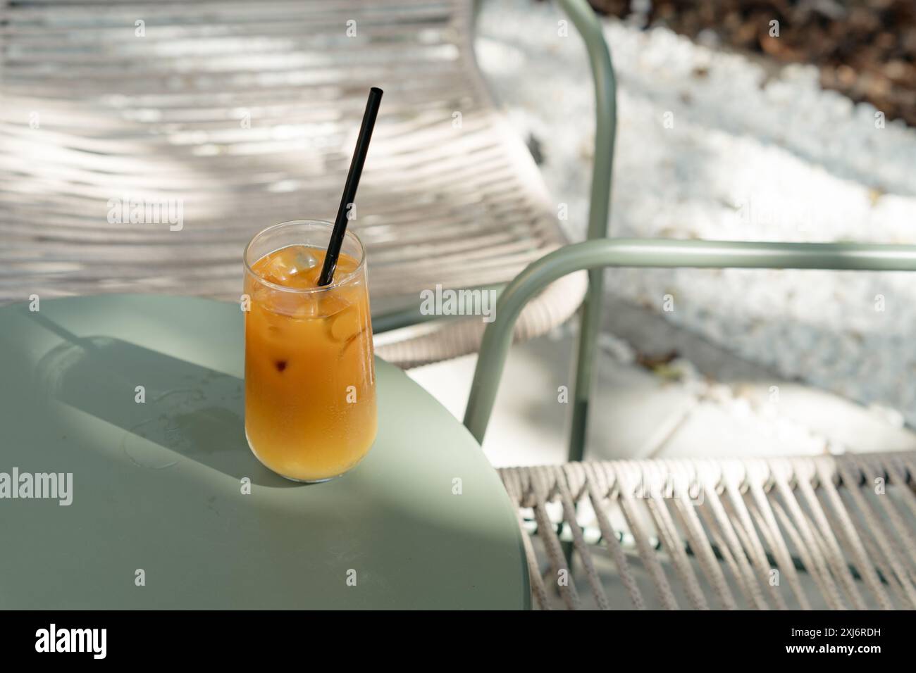 Iced coffee outdoors garden hi-res stock photography and images - Alamy