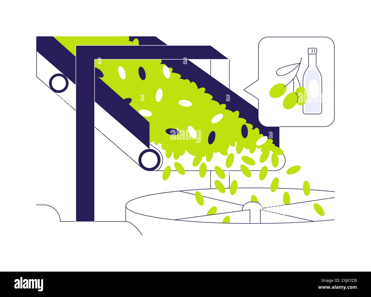 Grinding olives abstract concept vector illustration Stock Vector Image ...