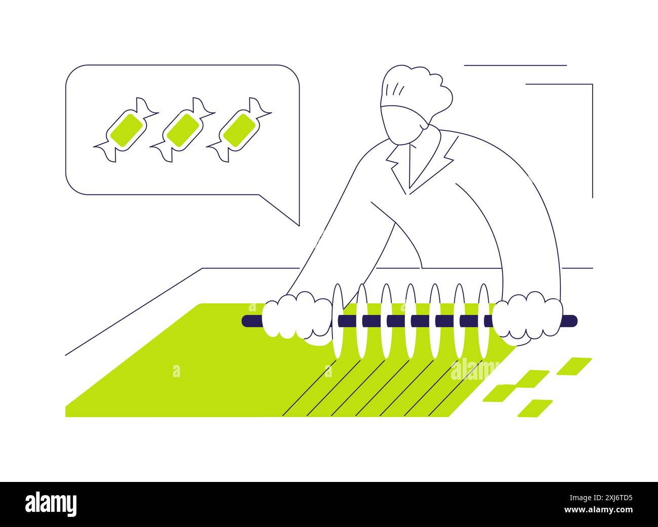 Candy cutting abstract concept vector illustration Stock Vector Image ...