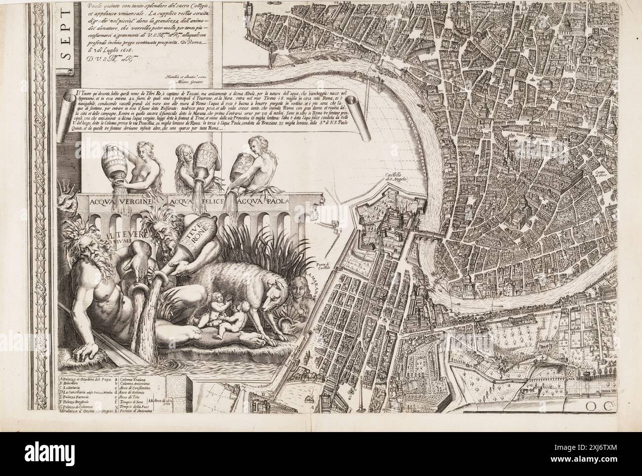 Matthäus greuter map of rome hi-res stock photography and images - Alamy