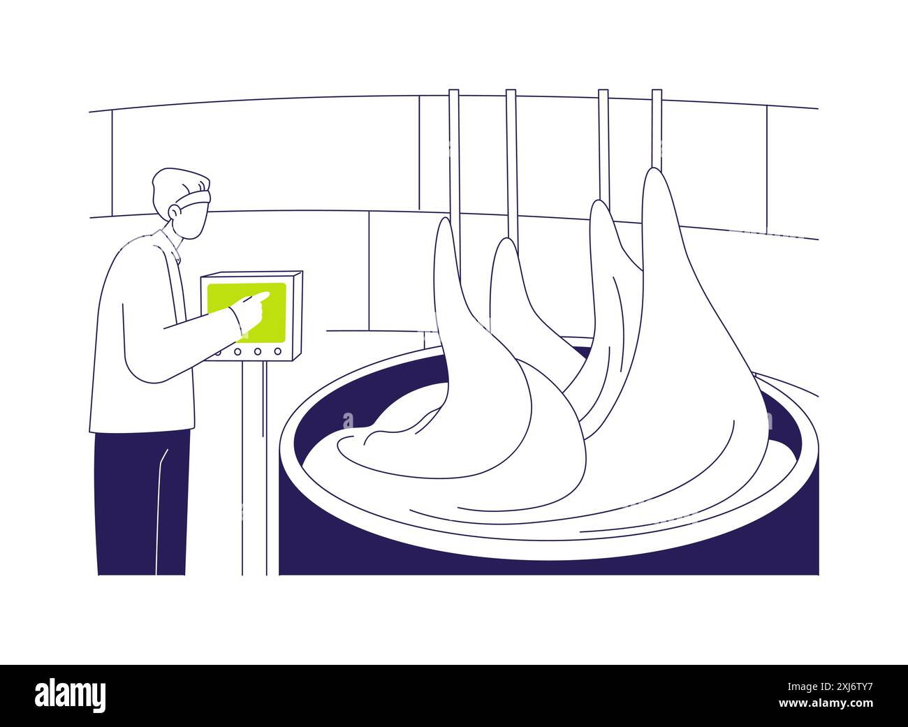 Dough mixing abstract concept vector illustration Stock Vector Image ...