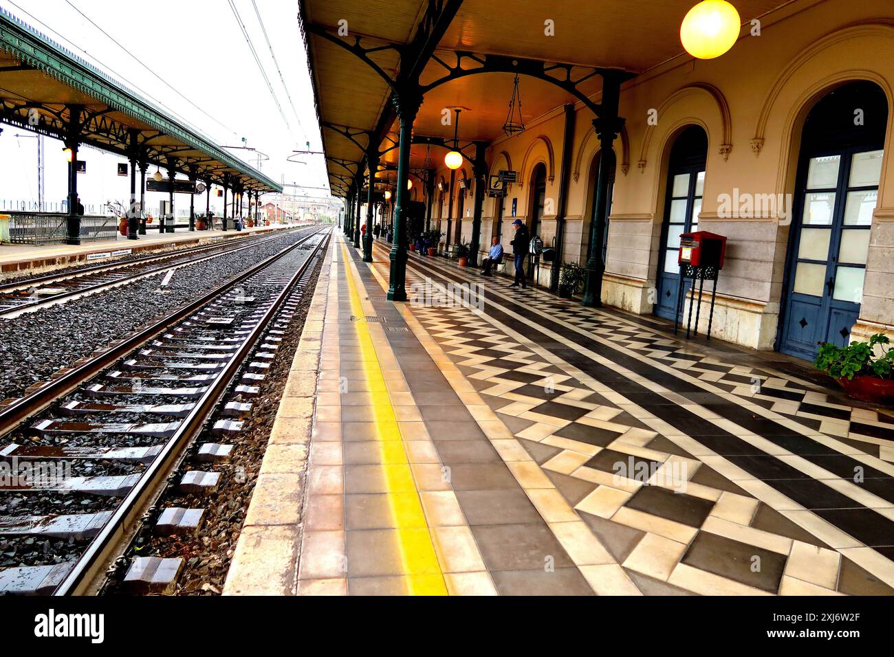 The Taormina-Giardini train station in Sicily Italy Stock Photo - Alamy