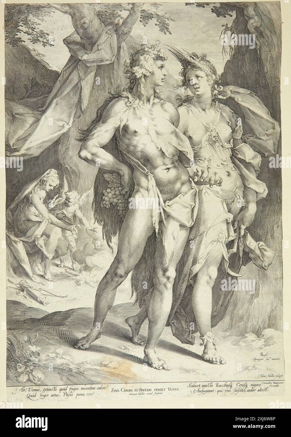 Bacchus, Ceres and Venus Muller, Jan Harmensz. 1571 - 1628, Spranger, Bartholomeus 1546 - 1611 ...