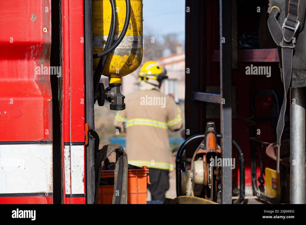 Interior of the fire truck hi-res stock photography and images - Alamy