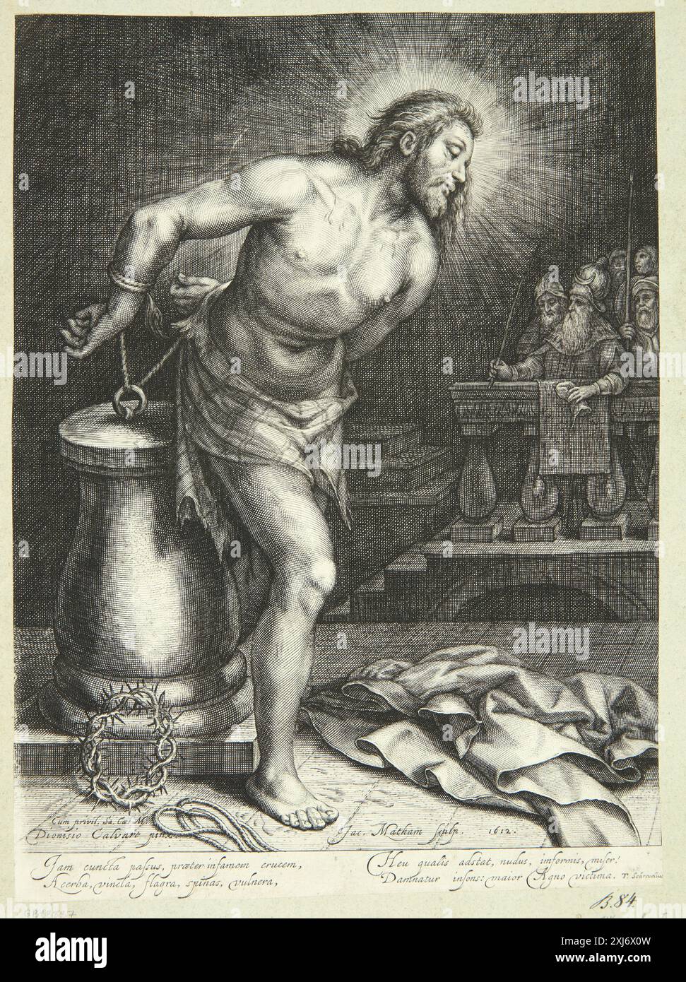 Jesus by the column (after the skin braiding) Matham, Jacob 1571 - 1631 ...