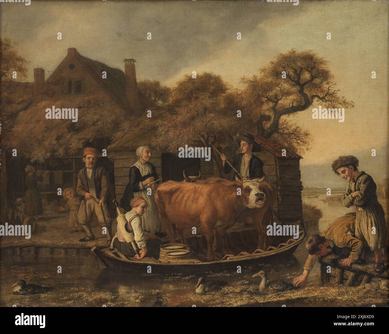 Scene outside a Dutch Farm Victors, Jan 1619 - 1676, Camphuysen, Govert ...