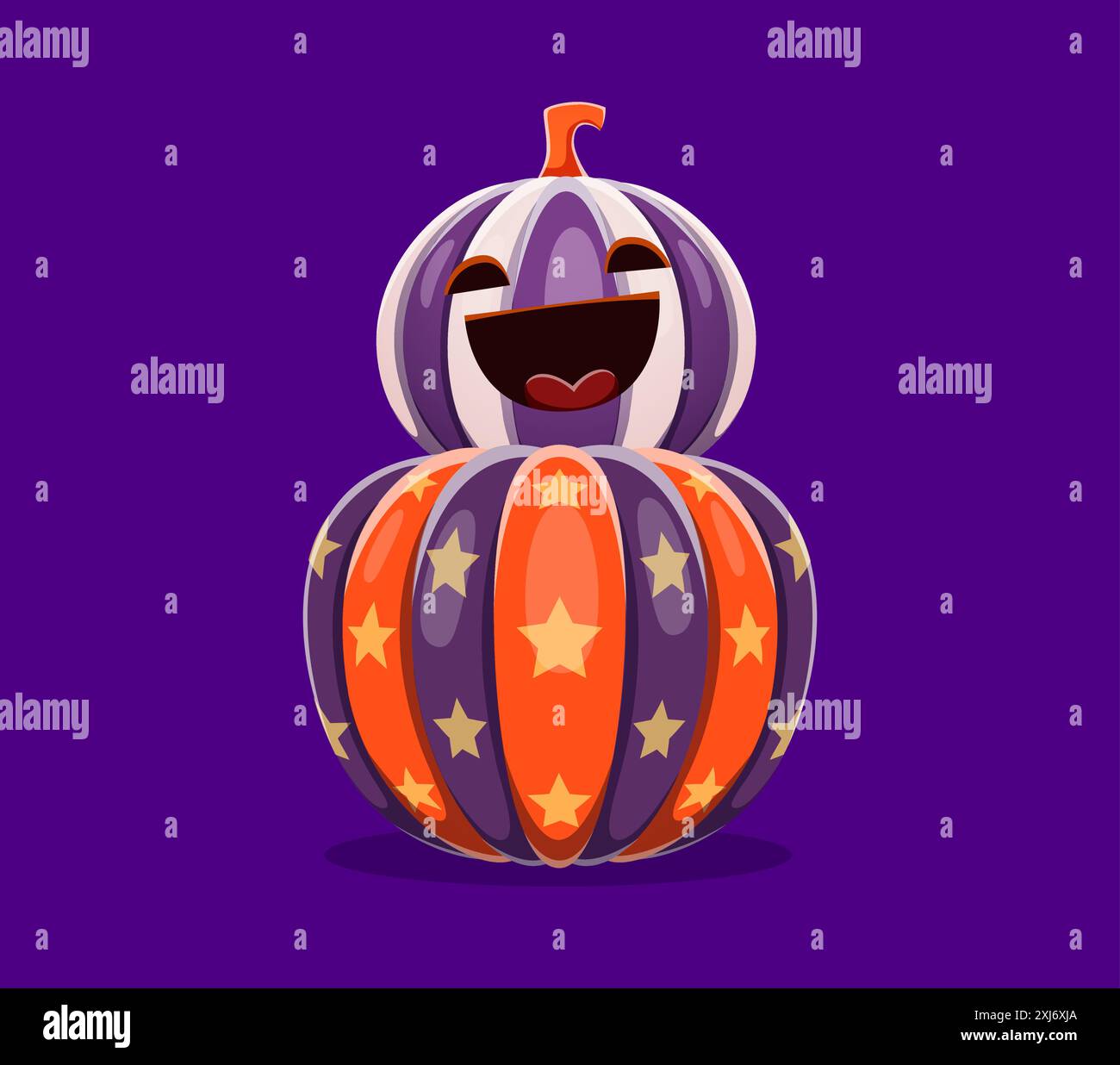 Halloween font, number 8 pumpkin monster, cartoon alphabet and horror ...