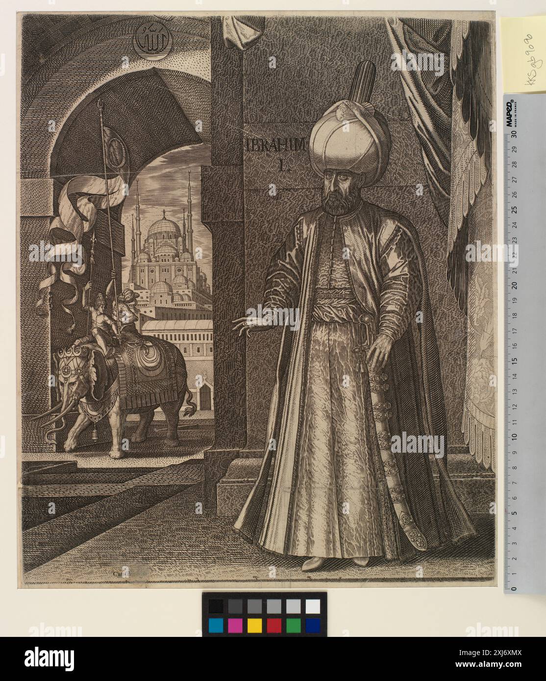 Portrait of Sultan Suleiman the Magnificent (standing) Lorck, Melchior ...