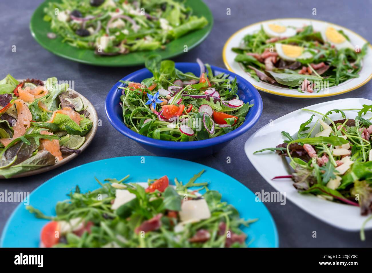 Smoked salmon salad goats cheese hi-res stock photography and images - Alamy