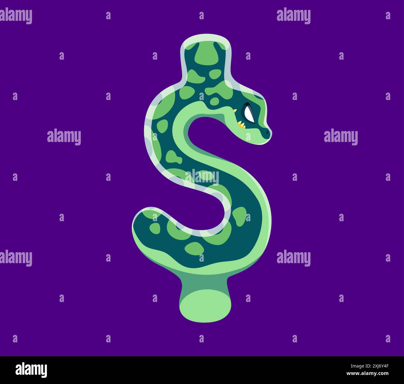 Halloween font, dollar sign as snake boo monster for cartoon horror ...