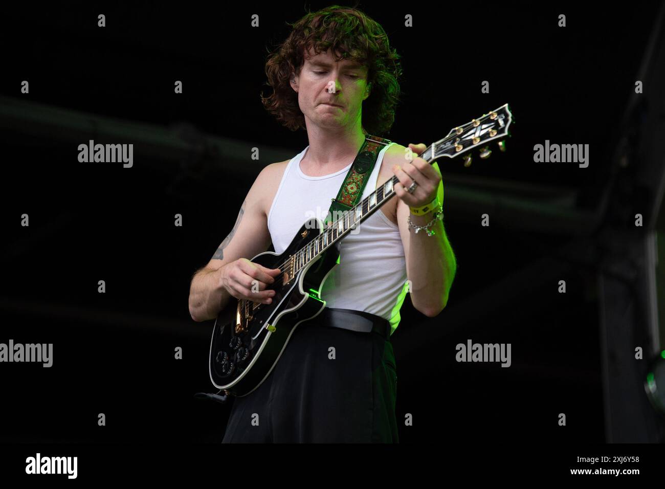 Guitarist george edwards of english rock band yonaka hi-res stock ...