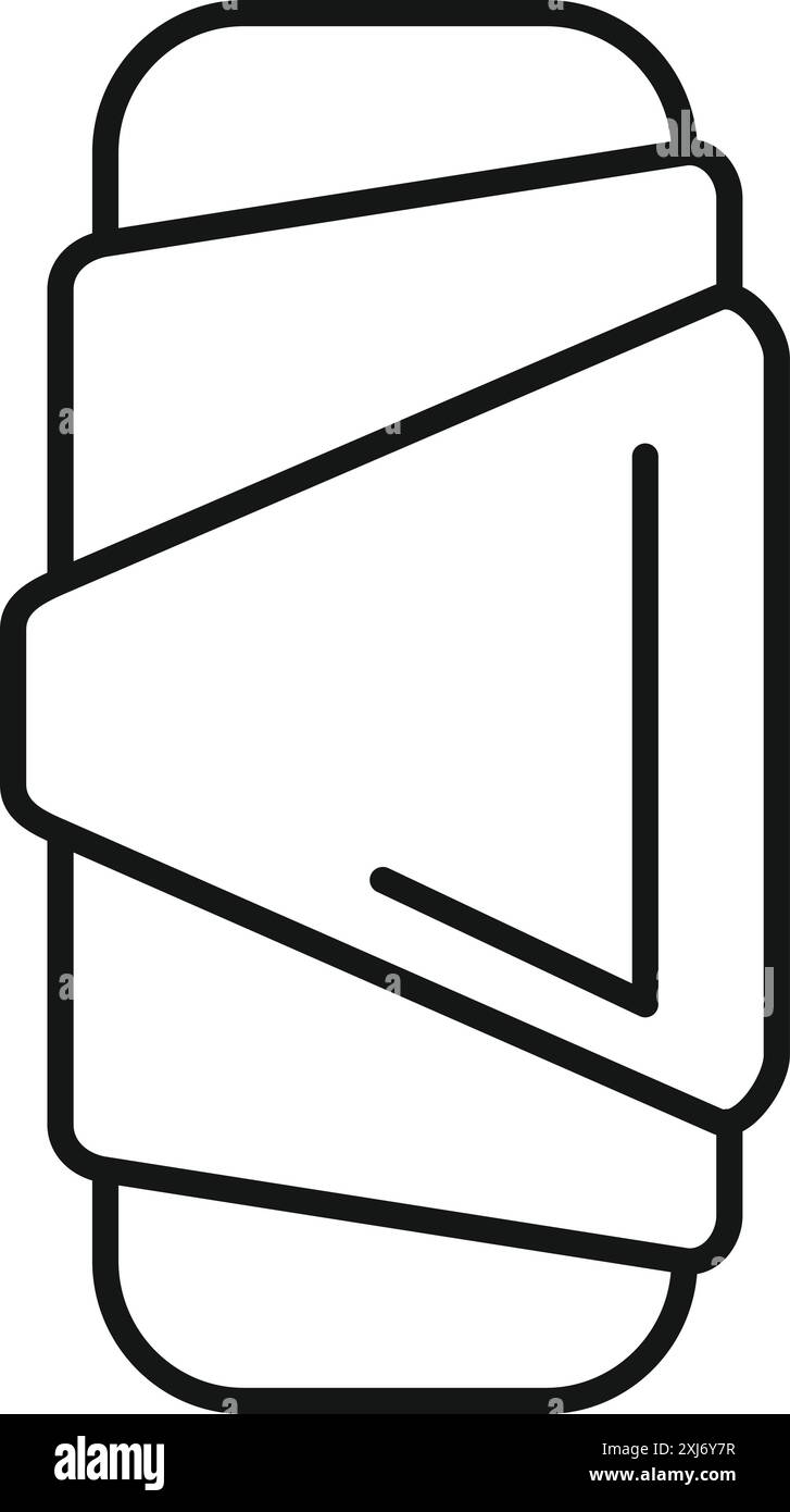 Elastic bandage icon, outline style isolated on white background Stock ...