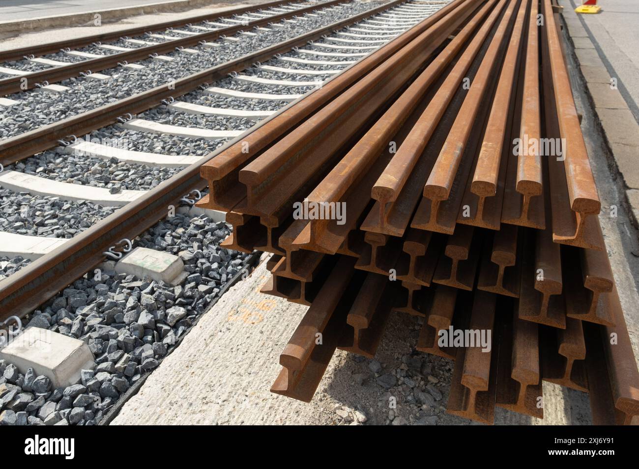 Reconstruction of public transport infrastructure in Europe. Tram ...