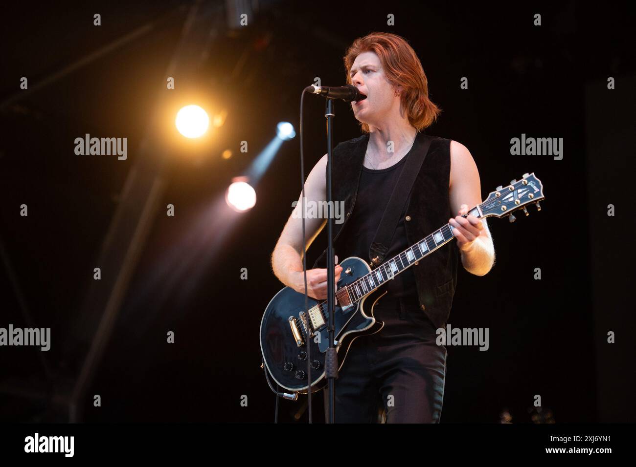 London, UK. 16 Jul 2024. Pictured: Lead singer Matt Thomson of English ...