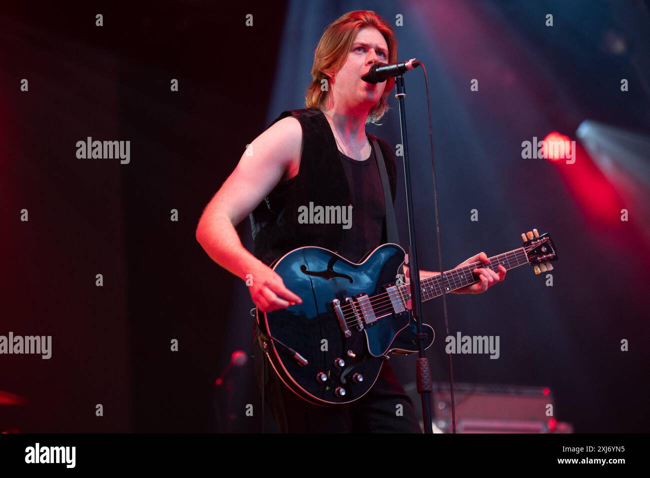 London, UK. 16 Jul 2024. Pictured: Lead singer Matt Thomson of English ...