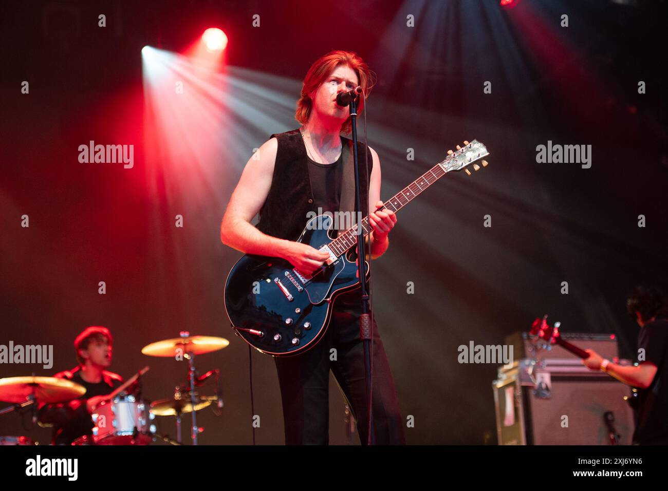 London, UK. 16 Jul 2024. Pictured: Lead singer Matt Thomson of English ...