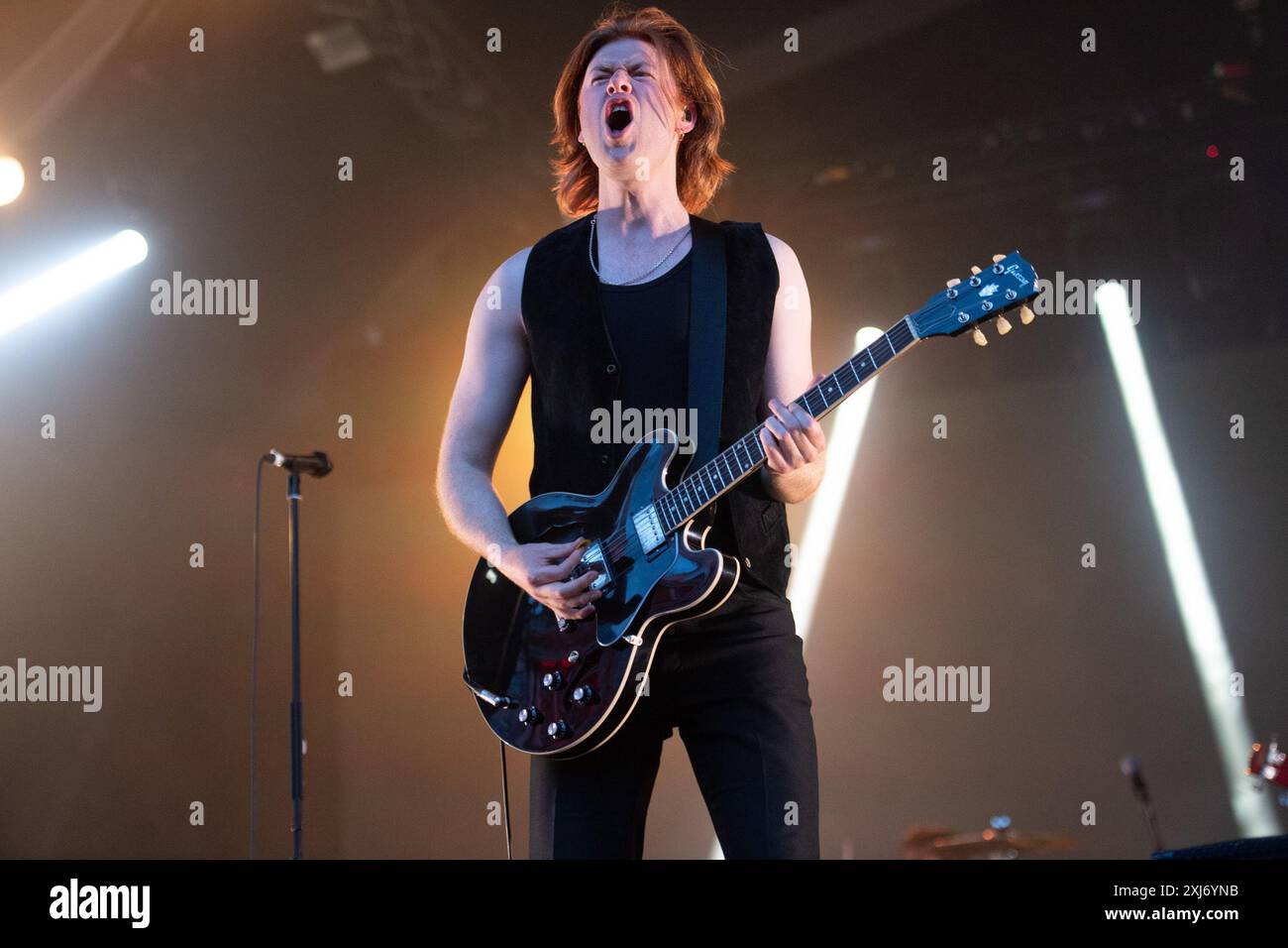 London, UK. 16 Jul 2024. Pictured: Lead singer Matt Thomson of English ...