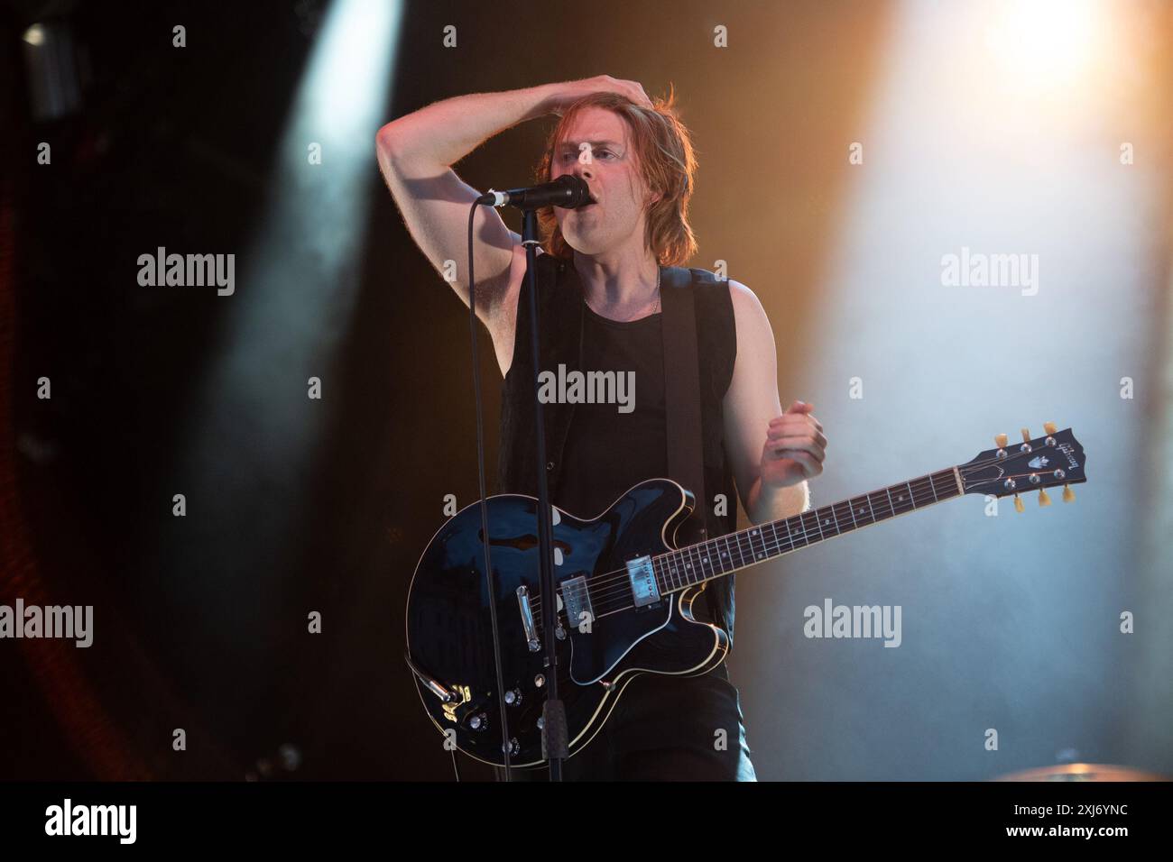 Lead singer matt thomson of english rock band the amazons hi-res stock ...