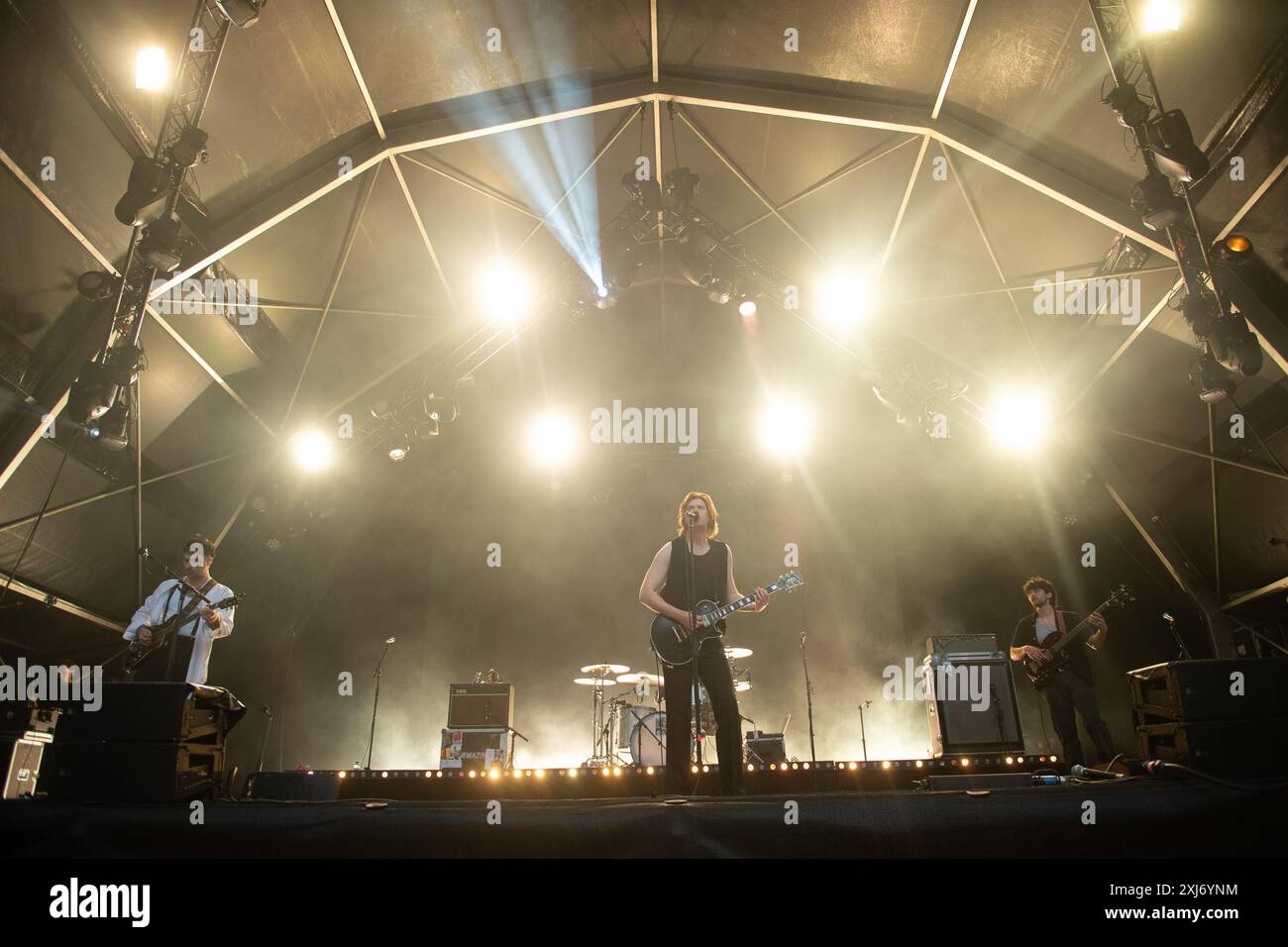 London, UK. 16 Jul 2024. Pictured: (L-R) - Lead guitarist Chris ...