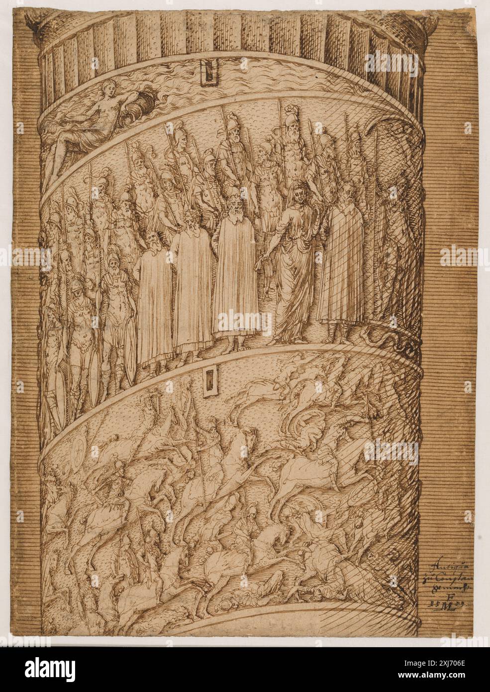 The Upper Section of the Column of Arcadios in Constantinople Lorck ...