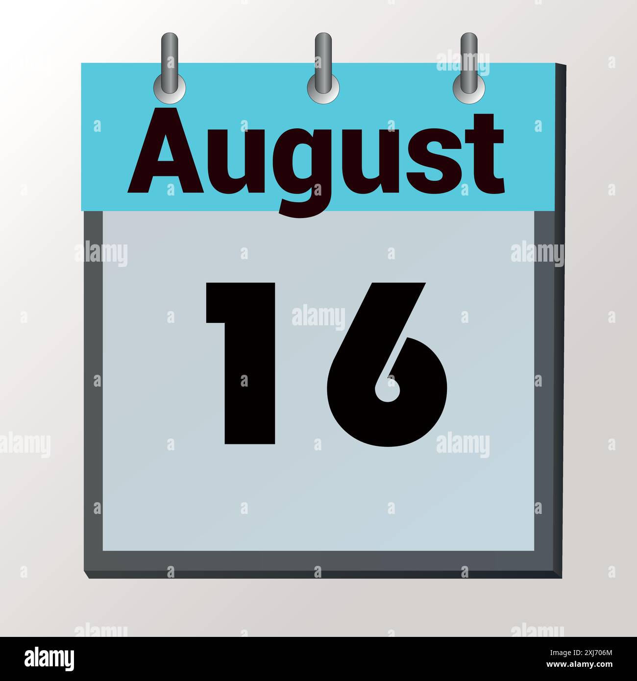 day on the calendar, vector image format, August 16 Stock Vector Image ...