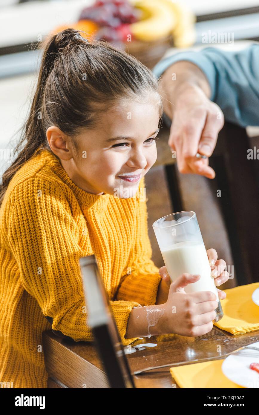 Kid drinking milk hi-res stock photography and images - Alamy