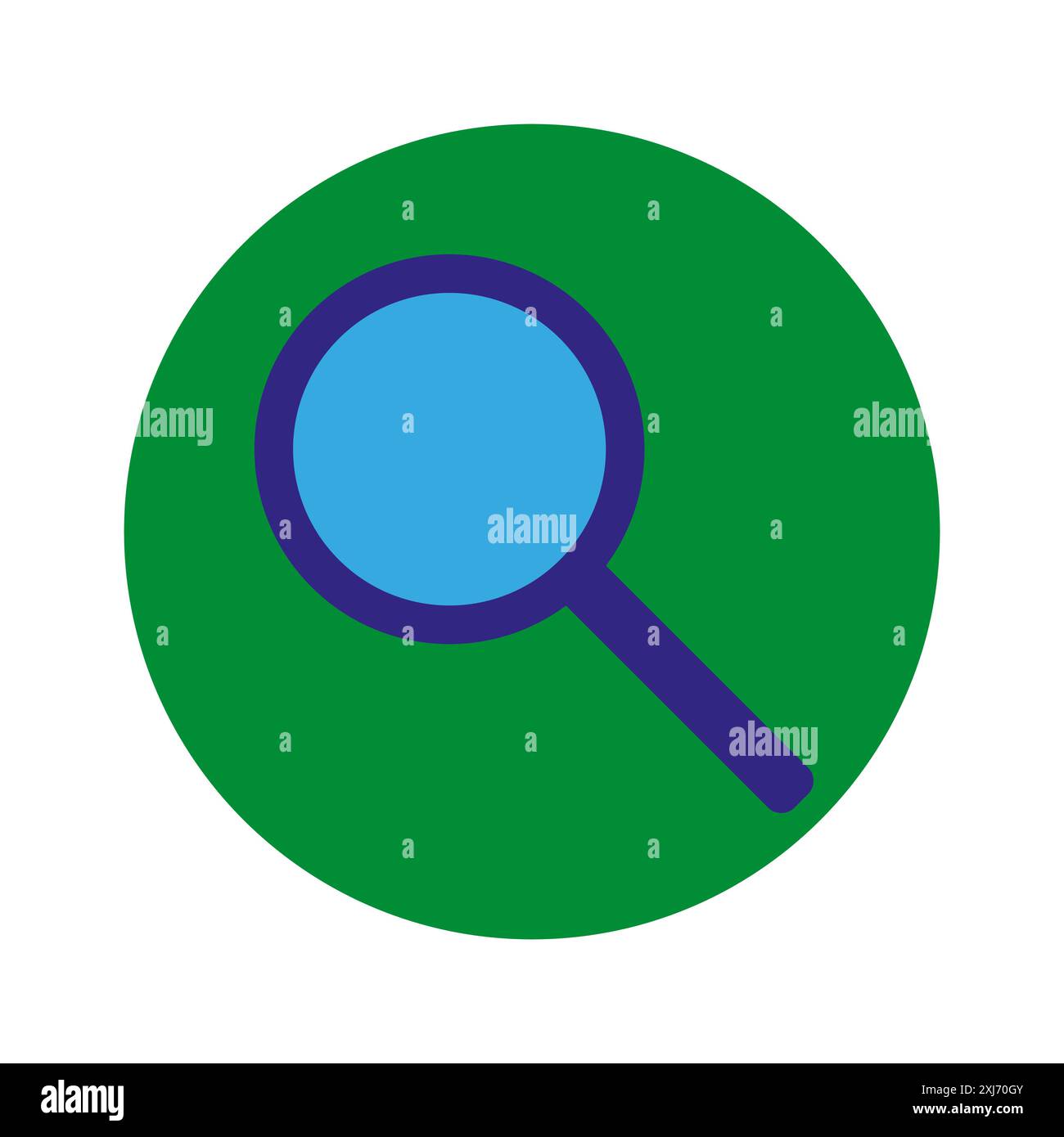 Minimalistic blue magnifying glass Cut Out Stock Images & Pictures - Alamy