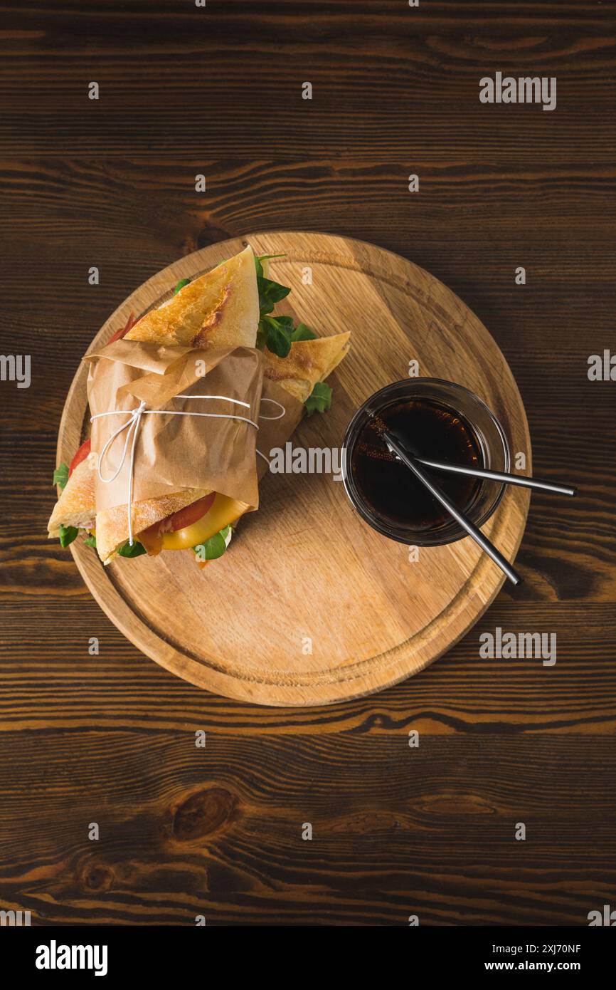 Top view two sandwiches hi-res stock photography and images - Alamy