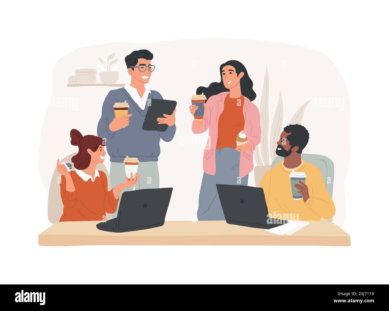 Business cartoon having fun work hi-res stock photography and images ...