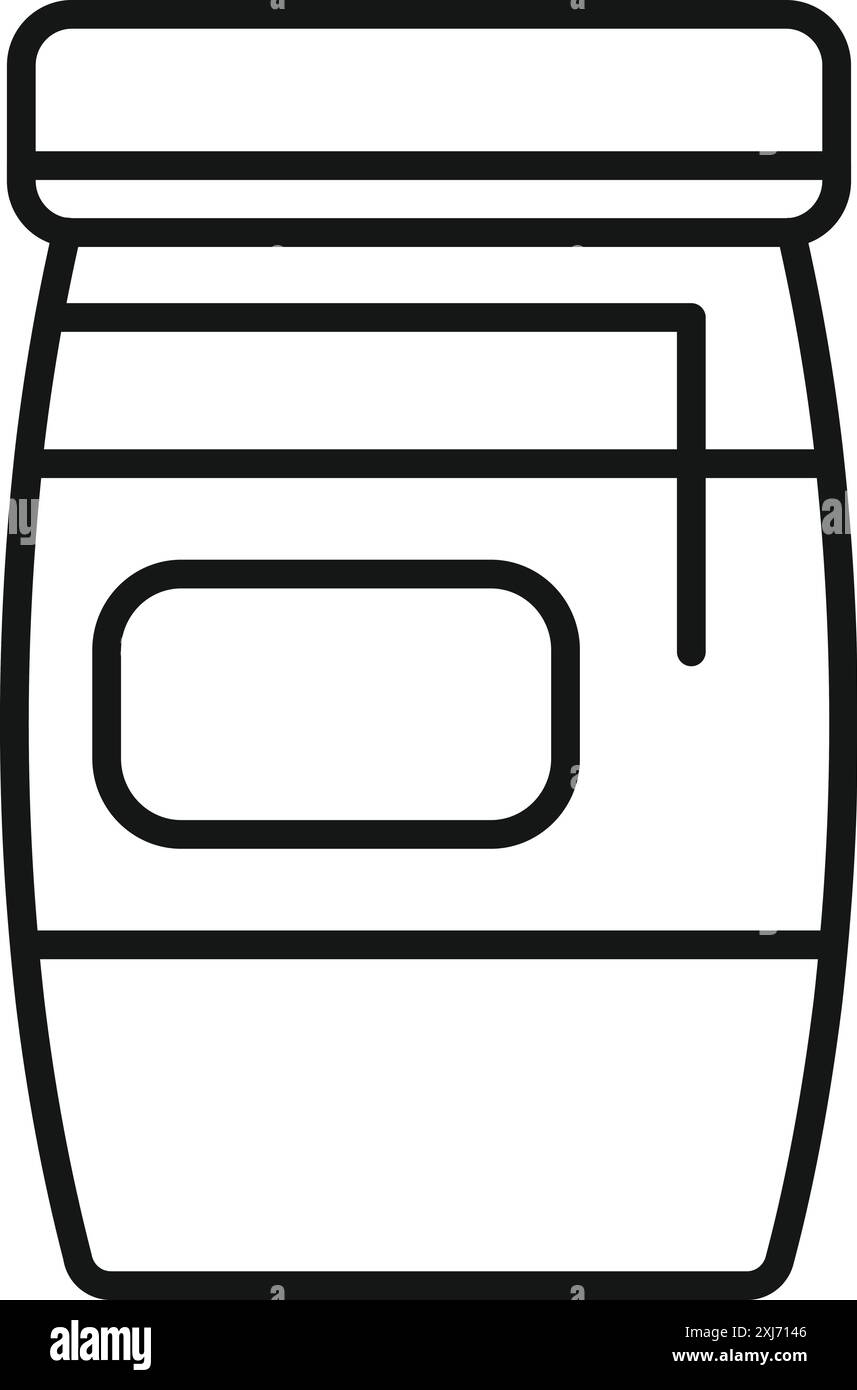 Open empty jar with thread for canning having blank label for your ...