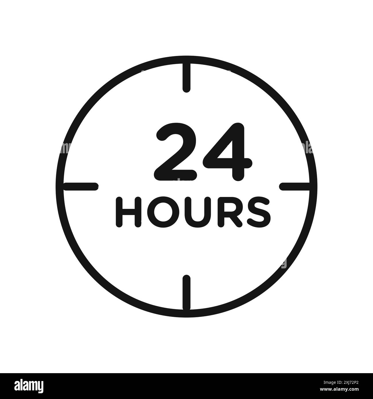 24 hours icon vector line logo mark or symbol set collection outline style Stock Vector Image ...