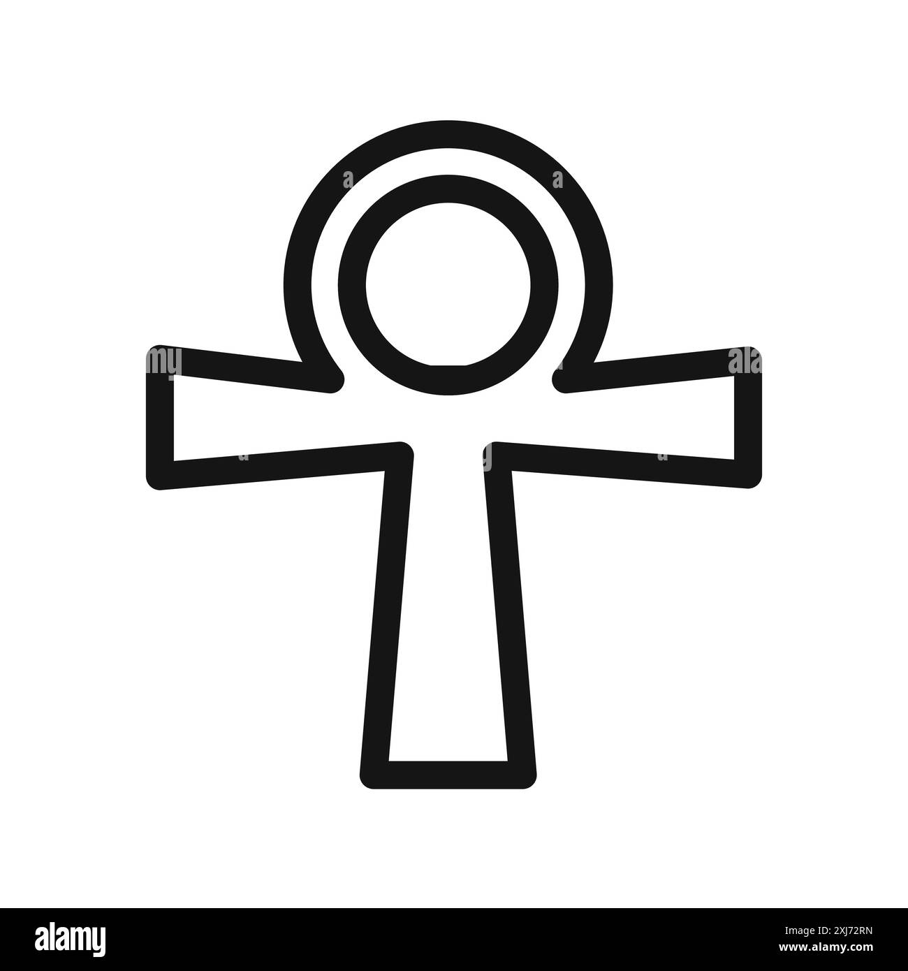 Illustration egyptian ankh outline Cut Out Stock Images & Pictures - Alamy