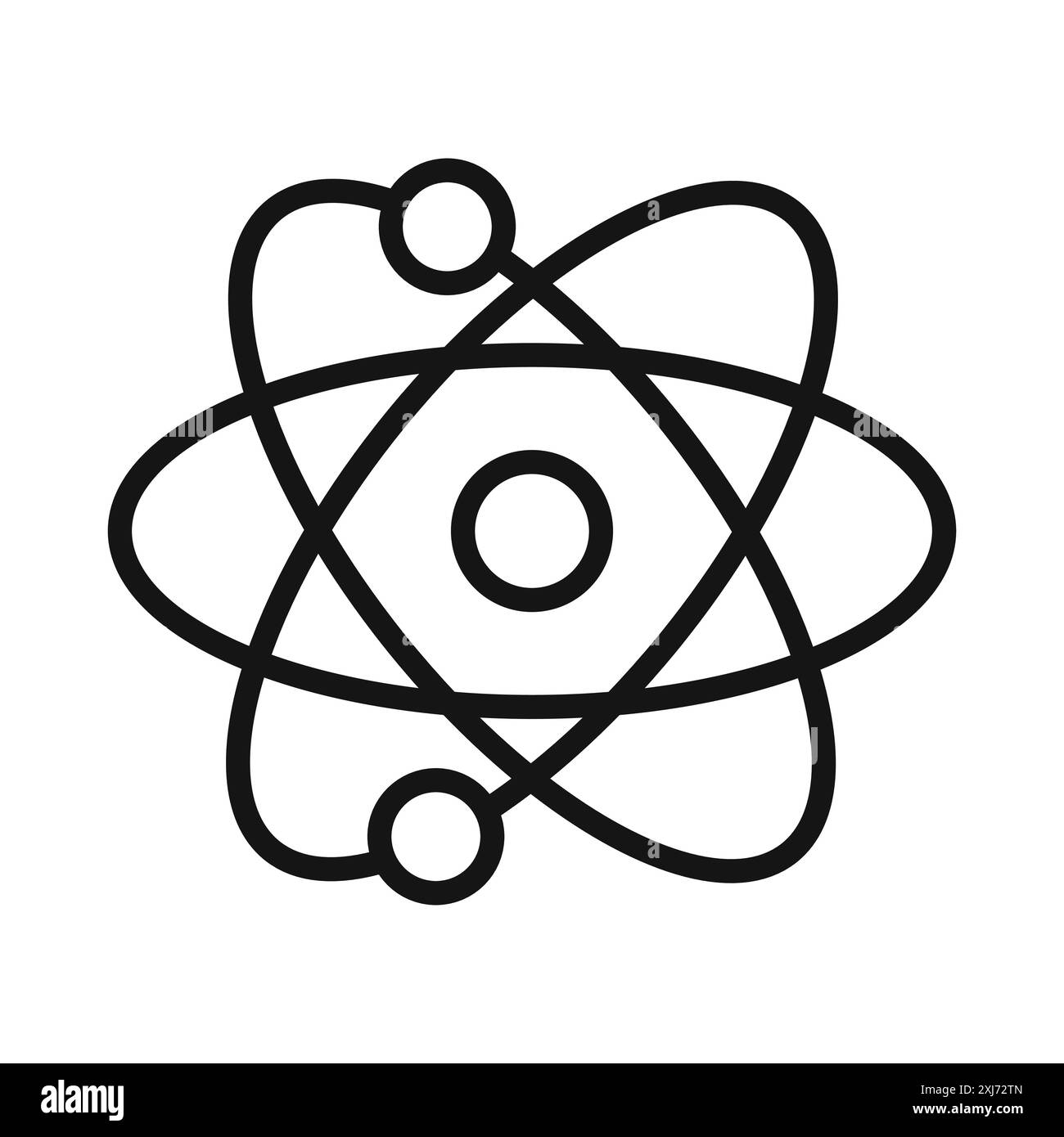 atom scientific icon vector line logo mark or symbol set collection ...