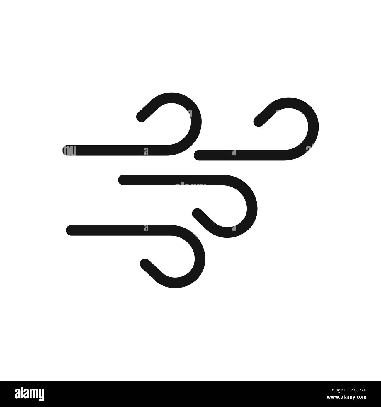 Blowing wind icon vector line logo mark or symbol set collection outline style Stock Vector ...