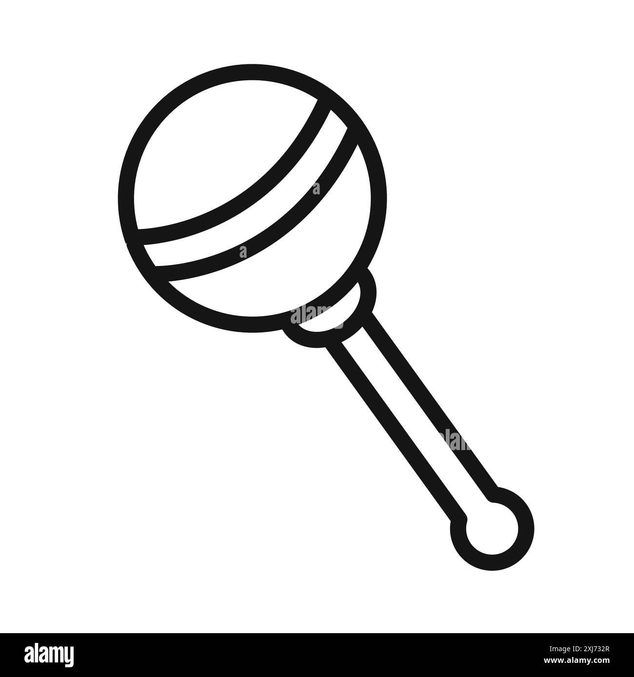 Baby rattle icon vector line logo mark or symbol set collection outline ...