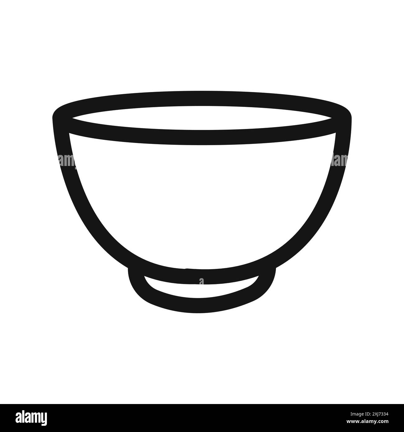 Bowl icon vector line logo mark or symbol set collection outline style ...
